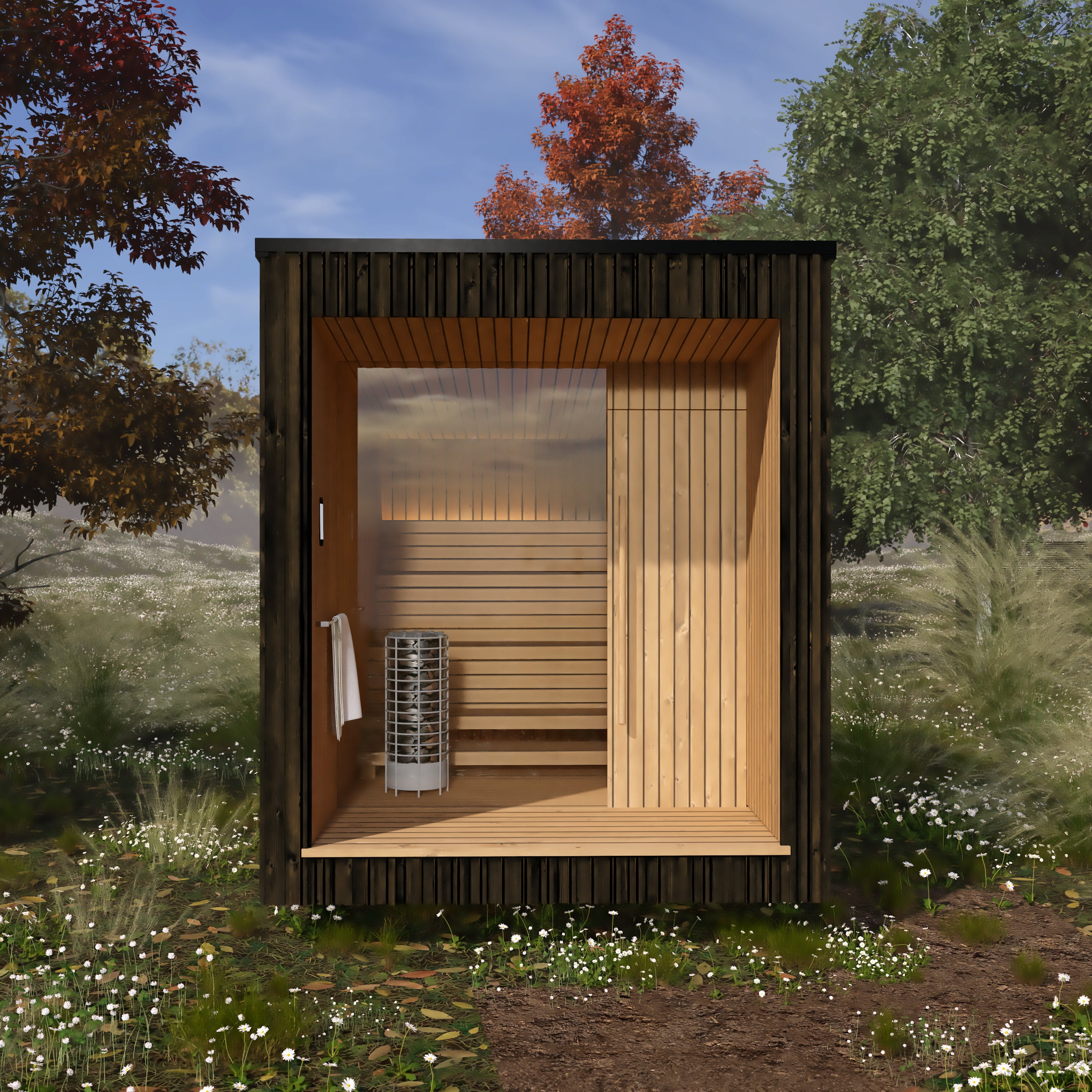 Digital Sauna Plans for a 4 Person Outdoor Sauna Build. Professional ...
