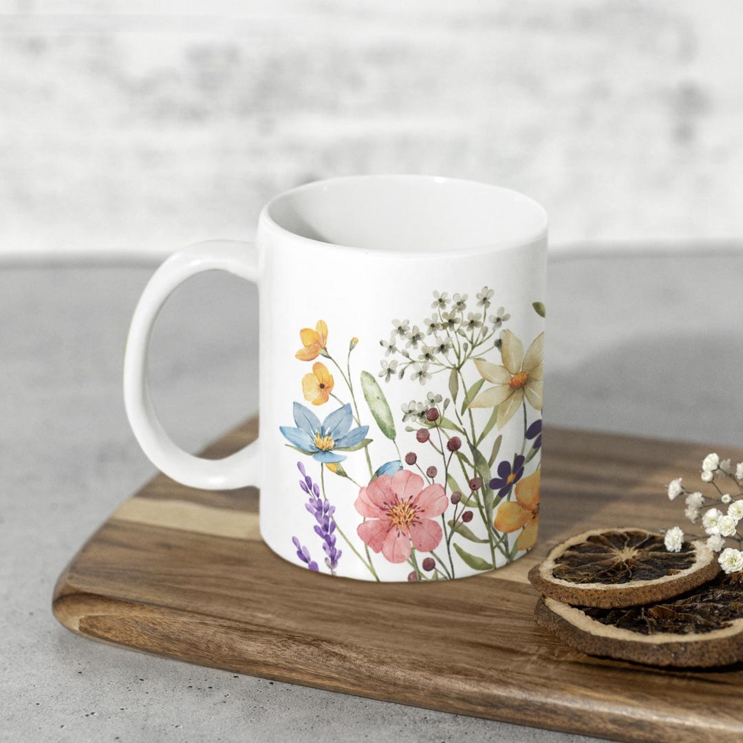 Spring Coffee Mug | Mug With Floral Print for Spring | Floral Mother's ...