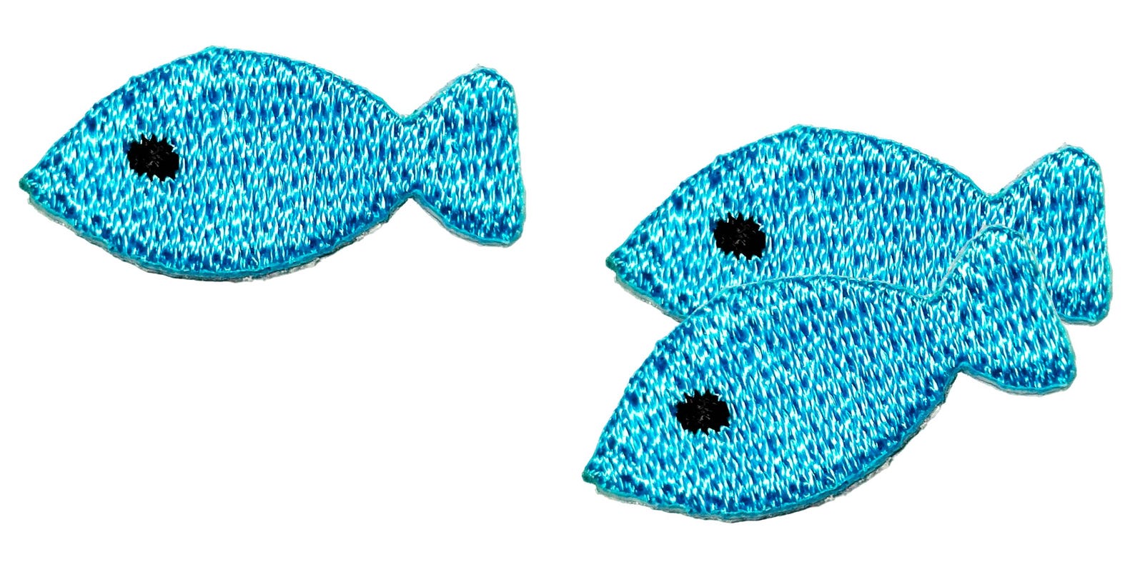 Truly Small Baby Blue Fish Patches for Costume Repair and Decoration ...