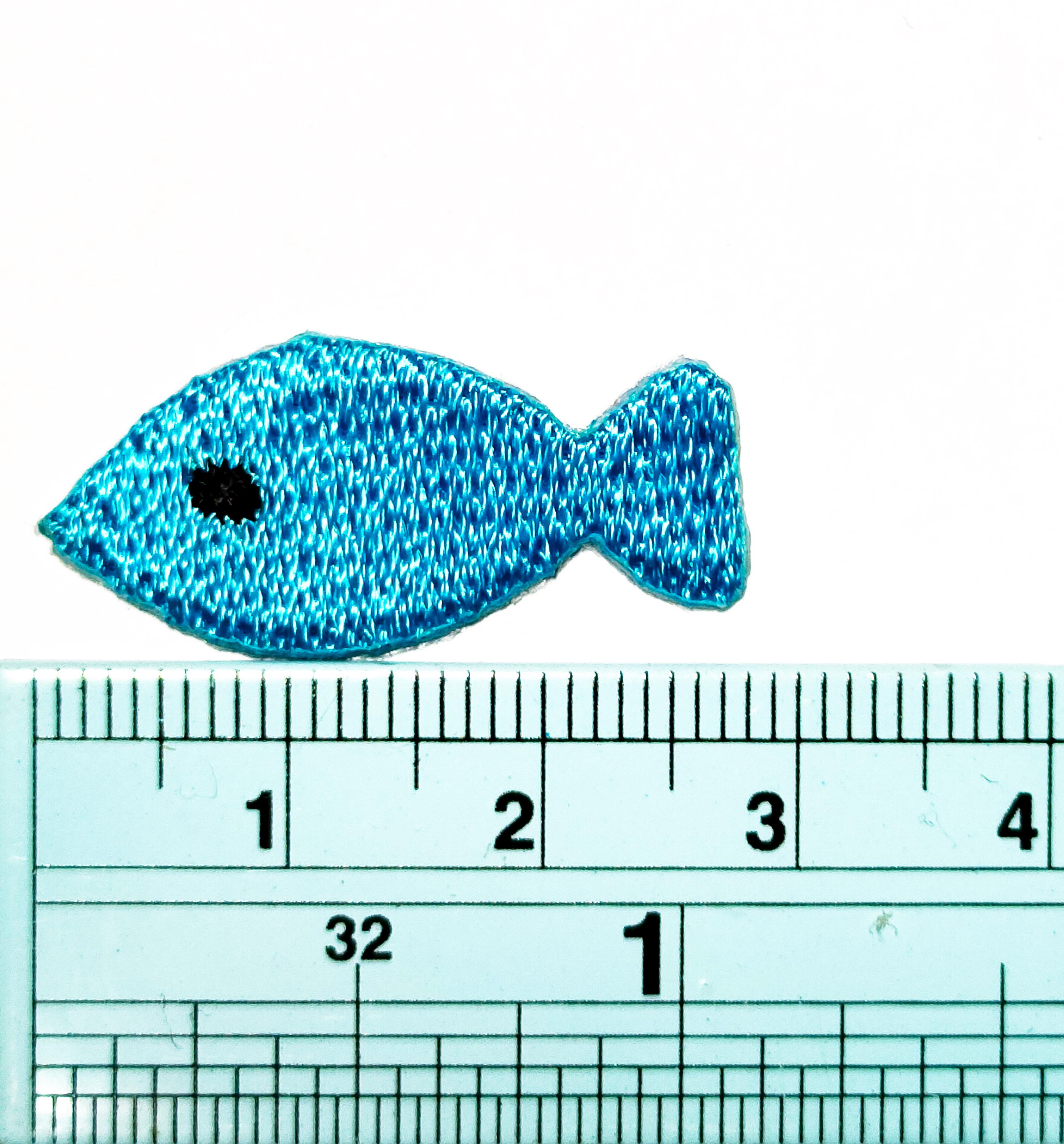 Truly Small Baby Blue Fish Patches for Costume Repair and Decoration ...