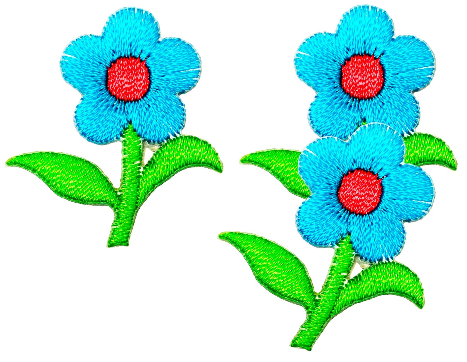 Truly Small Blue Daisy Cartoon Kids Patches DIY Fashion Embroidery ...