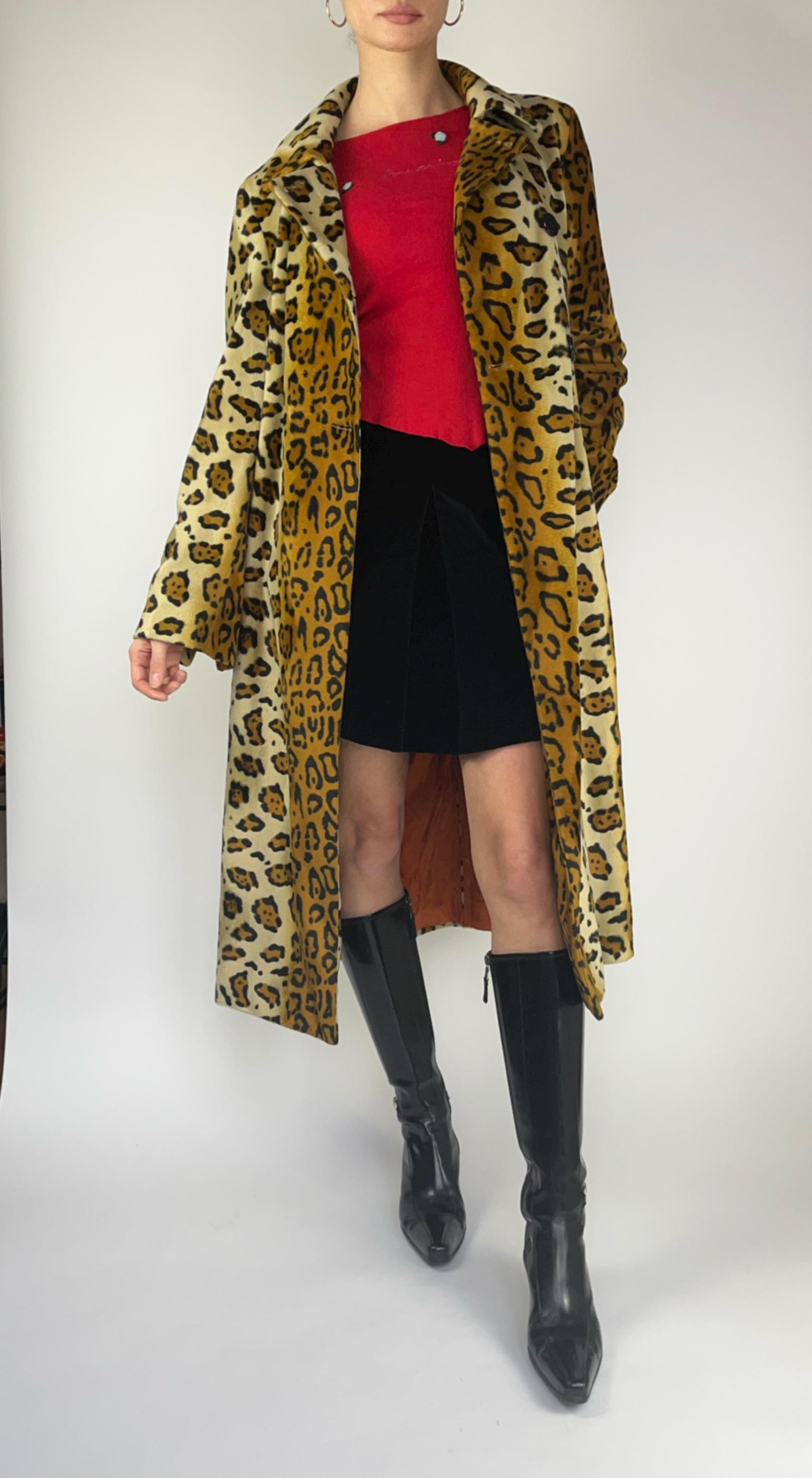 Miss Sixty ~ 2000s Soft Leopard Print Long Coat - Etsy
