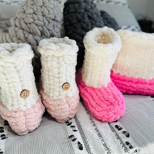 Chunky Knit Bootie Slipper/full Video Tutorial/hand Knit Slippers ...