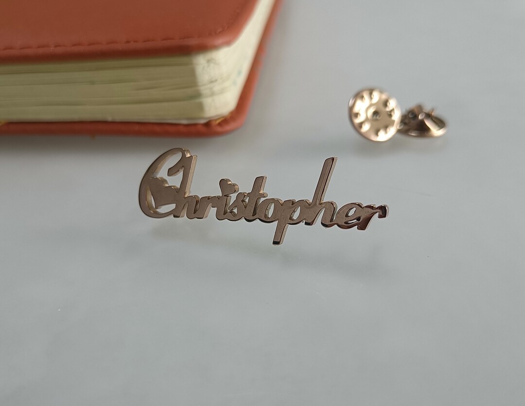 Personalized Name Tags Custom Name Brooch Letter Brooch Name Pins ...