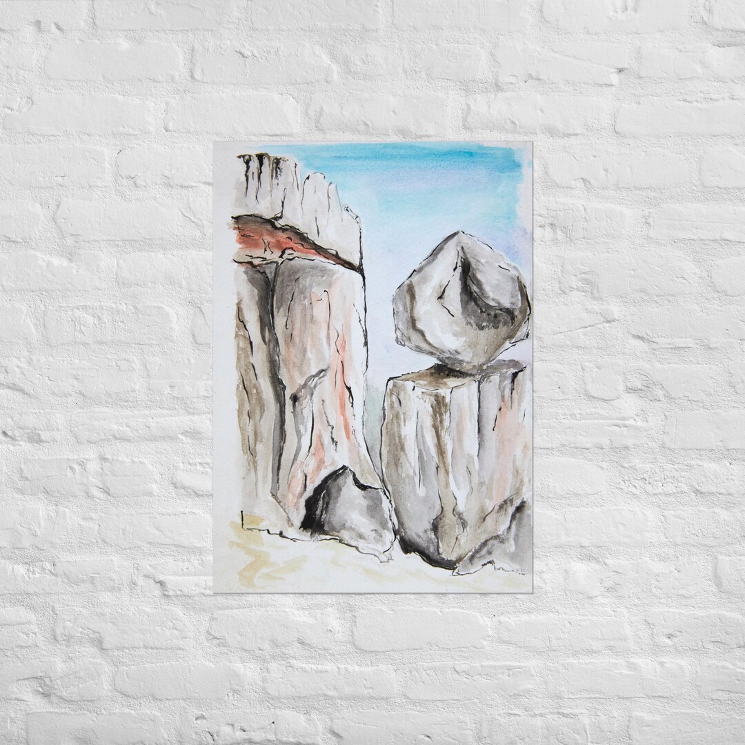 Dracula Climbing Art Print Mount Arapiles Watercolor by Larissa Napora ...