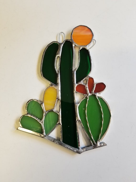 Stained Glass Cactus Garden - Etsy