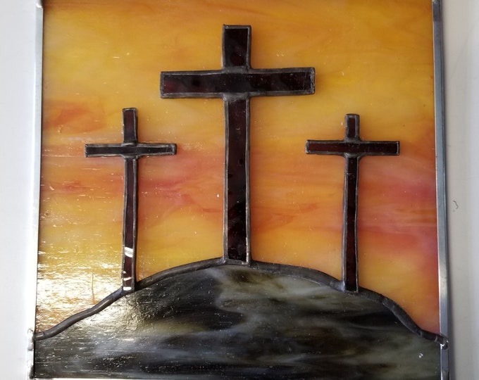 Stained glass crosses of Calvary | Etsy