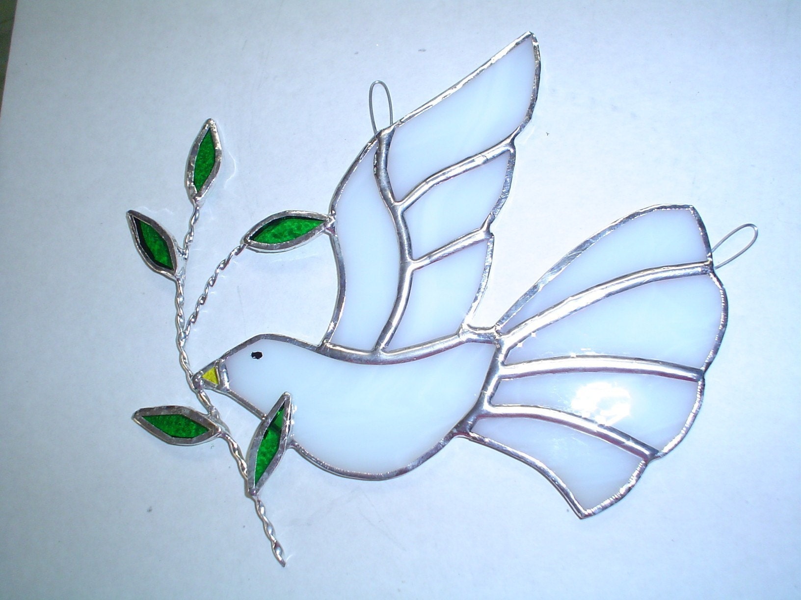 Stained Glass Dove With Branch | Etsy