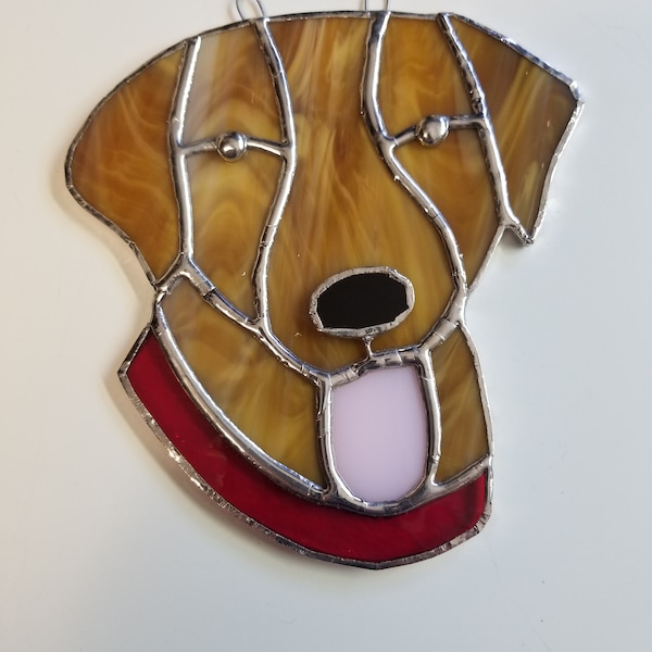 Black Labrador Stained Glass - Etsy