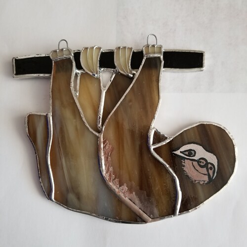 Stained Glass Sloth | Etsy