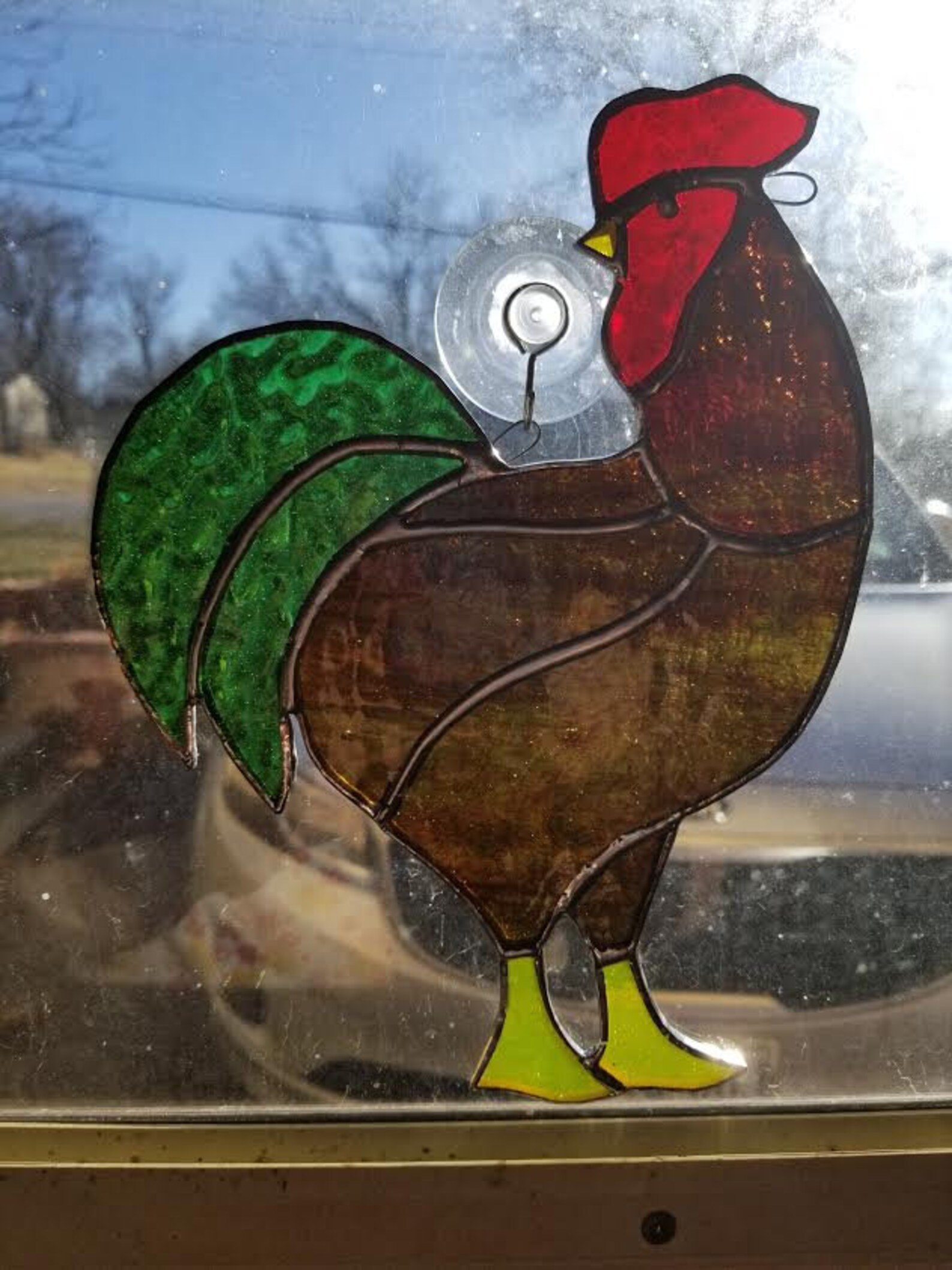 Stained glass rooster | Etsy