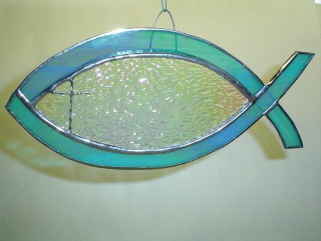 Stained Glass Christian Fish - Etsy