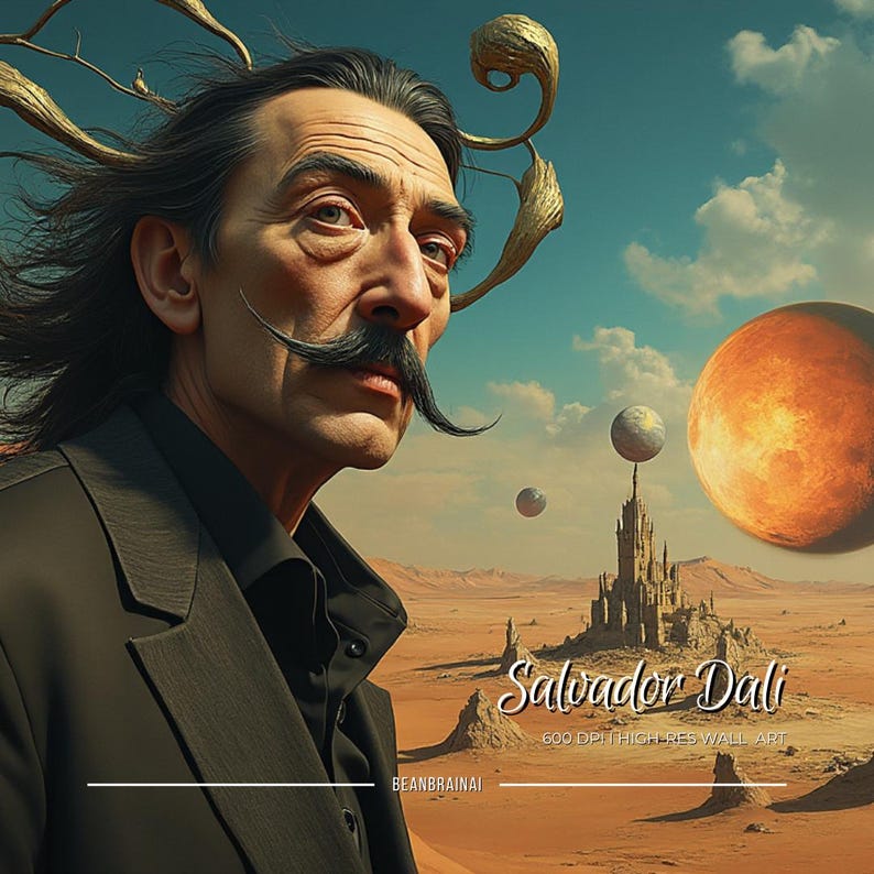Salvador Dali Digital Wall Art Collection L 600 DPI 6 Masterpieces ...
