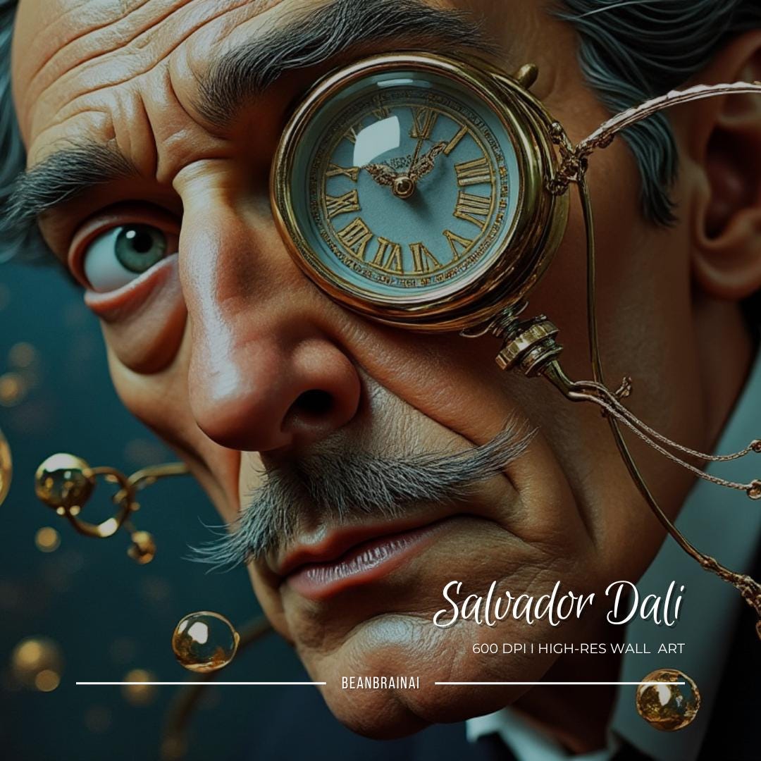 Salvador Dali Digital Wall Art Collection L 600 DPI 6 Masterpieces ...