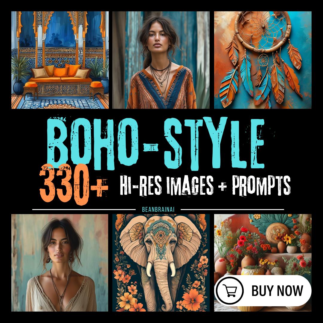 Boho Wall Art - 300+ Printable Boho Art Prompts | High-quality 300 DPI ...