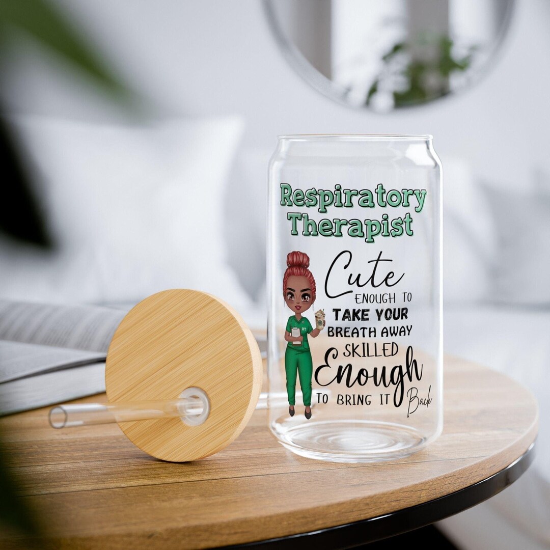 Cute Enough to Take Your Breath Away 16 Oz Sipper Glass, Respiratory ...