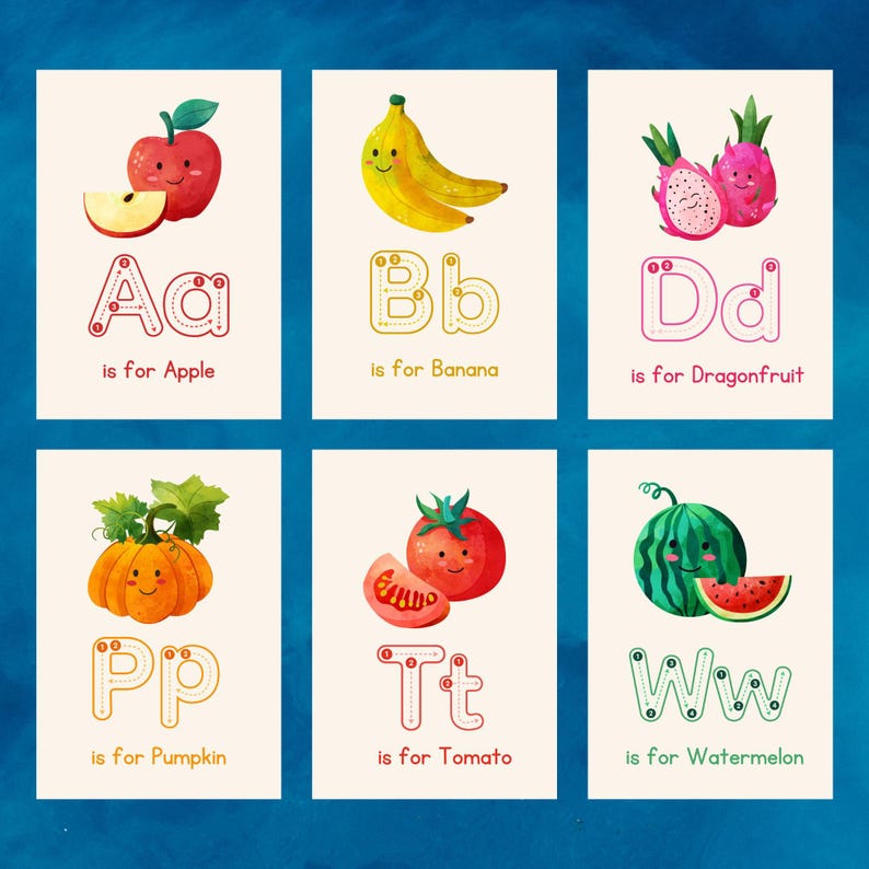 Eat the Rainbow Educational Flashcards | Fruits and Vegetables ...