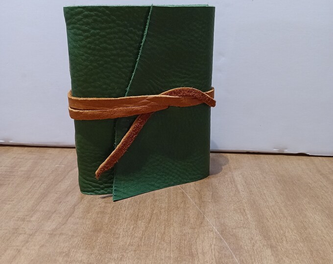 Green Leather Journal 6 X 5 " With Tie - Great for Dreams, Travel ...