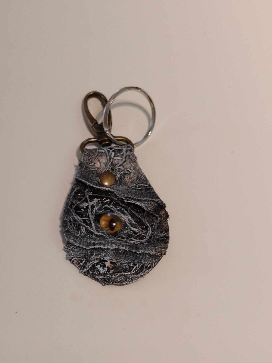 Leather Key Ring - Corpsed Mummy or Mark Your Luggage in Style - Etsy