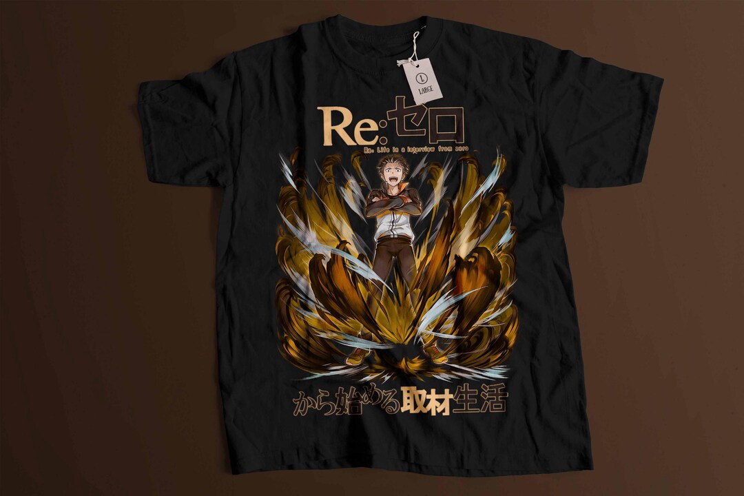 Re:zero Shirt, Re Zero T-shirt, Emilia, Ram, Subaru, Japanese, Manga ...