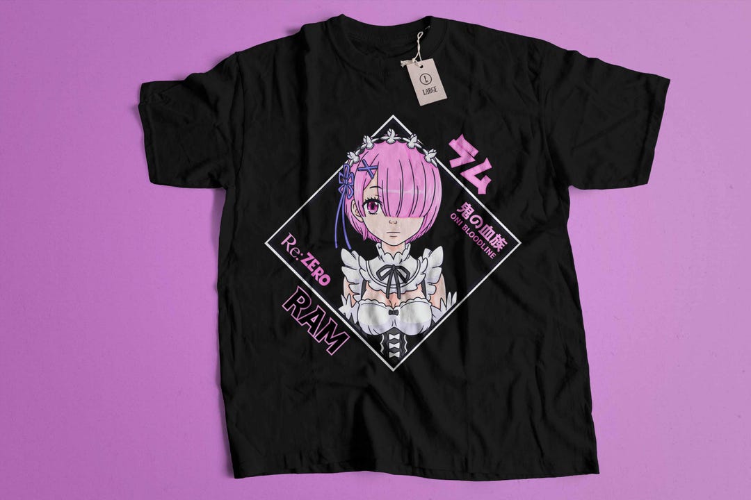Re:zero Shirt, Re Zero T-shirt, Emilia, Ram, Subaru, Japanese, Manga ...