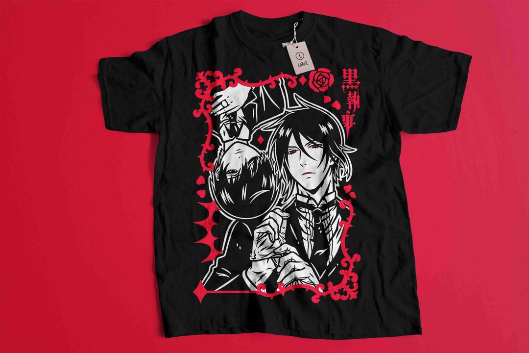 Unisex, Black Butler Shirt, Ciel Phantomhive, Sebastian T-shirt ...