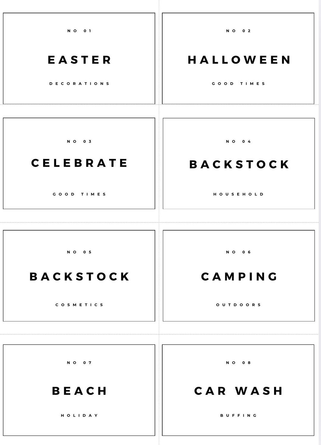 Garage Storage Labels Printable - Editable Canva Template for Bins Tubs ...