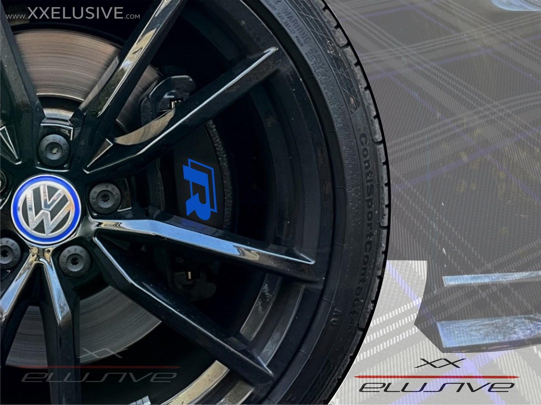 Xxe R Caliper Decal for Golf Mk7 7.5 R Front Caliper Overlay Decal Set ...