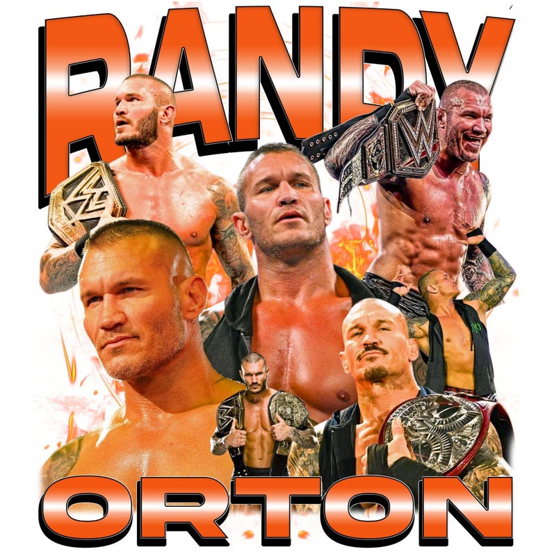 RANDY ORTON T Shirt Design. Png Digital 4500x5100 Px. WWE, Boxer, Retro ...
