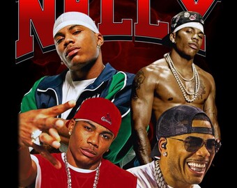 Nelly PNG T Shirt Design. PNG Digital 4500x5100 Px. Retro, 90s Vintage ...