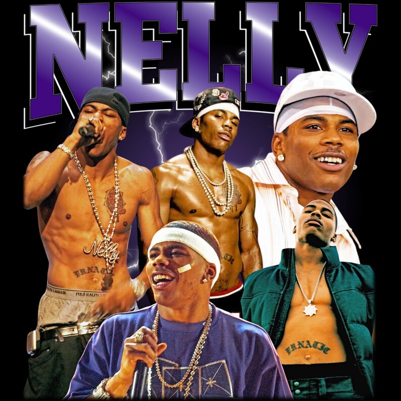 NELLY T Shirt Design. PNG Digital 4500x5100 Px. Rap, Rapper, Hiphop ...