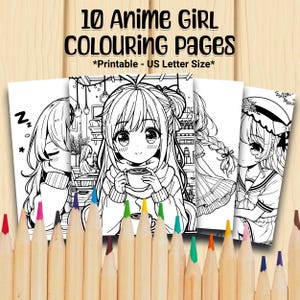 Anime Girl Colouring Pages - 10 Kawaii Chibi Colouring Pages for Kids ...