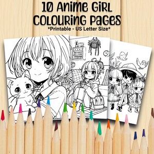 Anime Girl Colouring Pages - 10 Kawaii Chibi Colouring Pages for Kids ...