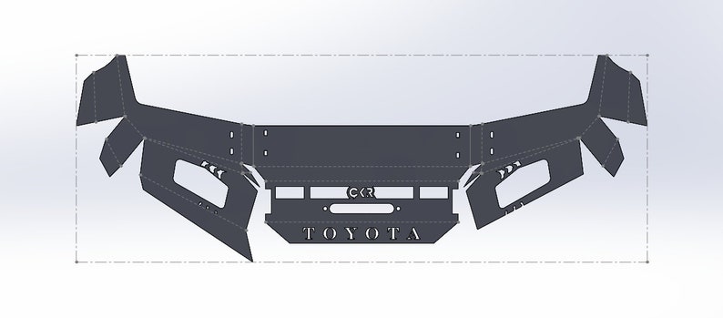 Toyota Hilux Front Steel Bumper Design Files: CNC, Off-road (digital ...