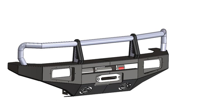 DAIHATSU Feroza Front Steel Bumper Design Files: CNC, Off-road (digital ...
