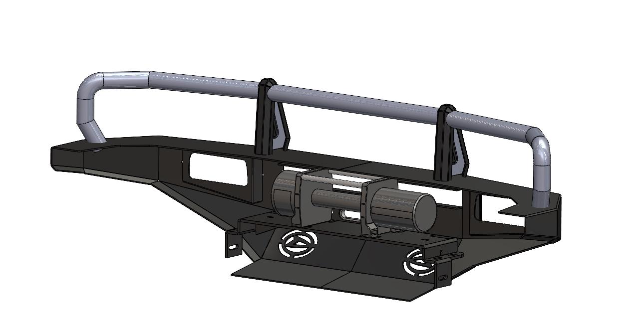 DAIHATSU Feroza Front Steel Bumper Design Files: CNC, Off-road (digital ...