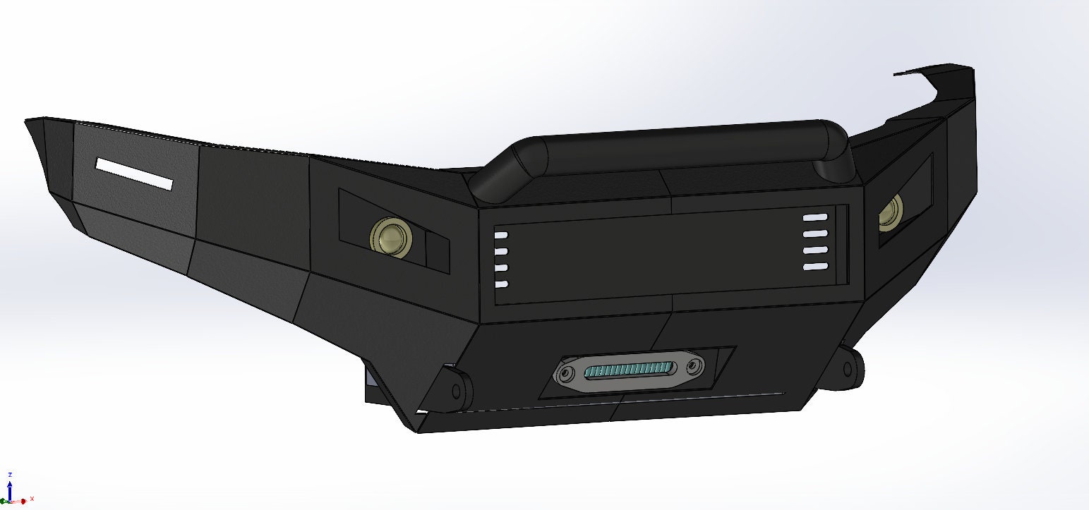 Mitsubishi L200 Front Bumper Design: CNC Laser & 3D Solidworks Files ...