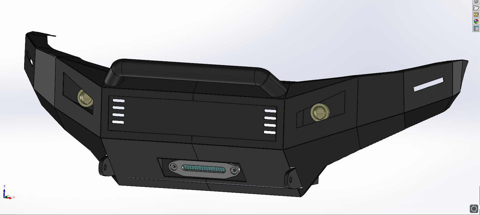 Mitsubishi L200 Front Bumper Design: CNC Laser & 3D Solidworks Files ...