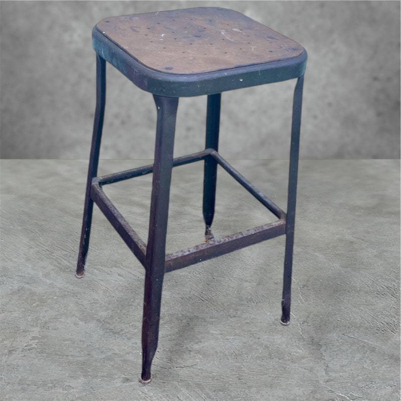 Vintage Metal Stool - Etsy