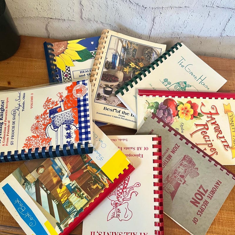 Vintage Cookbook Set - Etsy