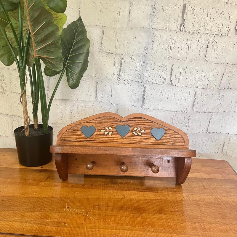 Wood Heart Shelf - Etsy