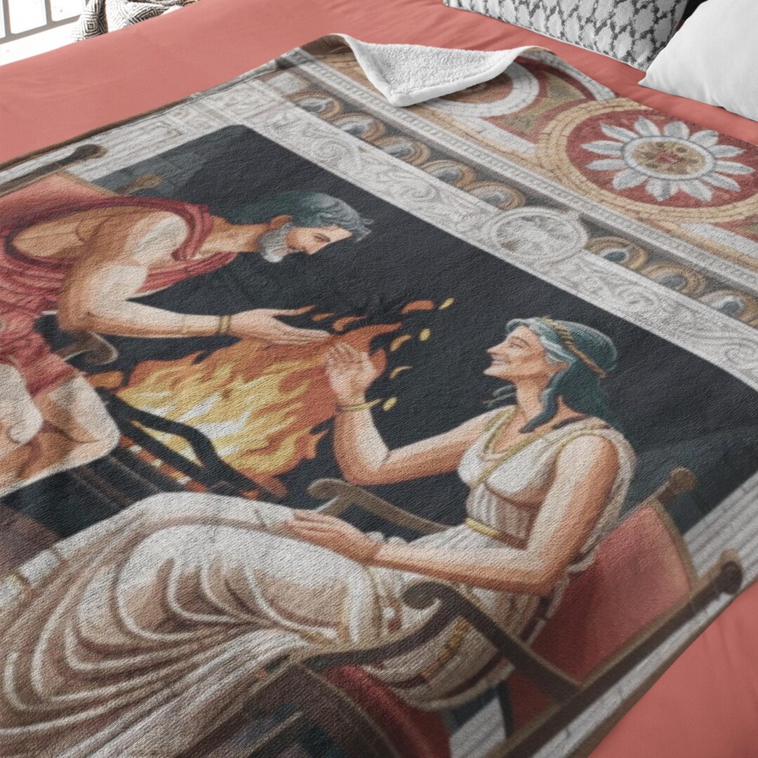 Odysseus and Penelope Microfiber Blanket Cozy Throw for Home Décor ...