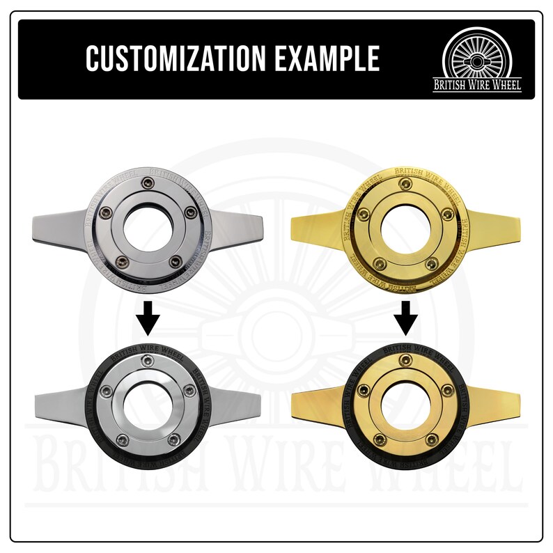 Black Rings for Zenith Locking Knock off Spinner Caps, Set of 4 ...