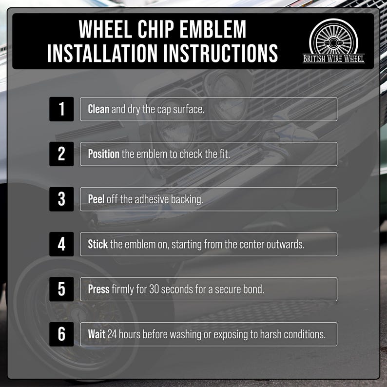 Zenith Chrome and Black Metal Wire Wheel Chip Emblems (2.25") for ...