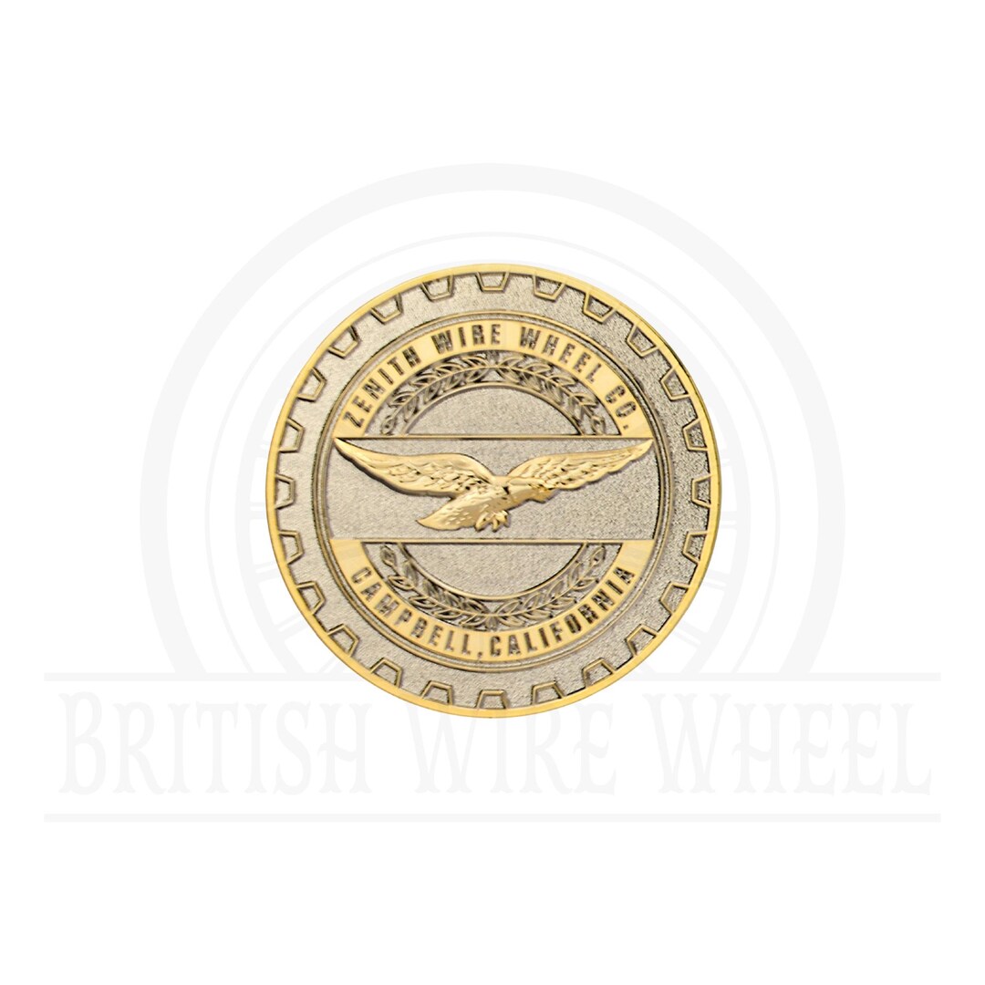 Zenith Gold & Chrome Wire Wheel Chip Emblems | 2.25" | Set or Single - Etsy