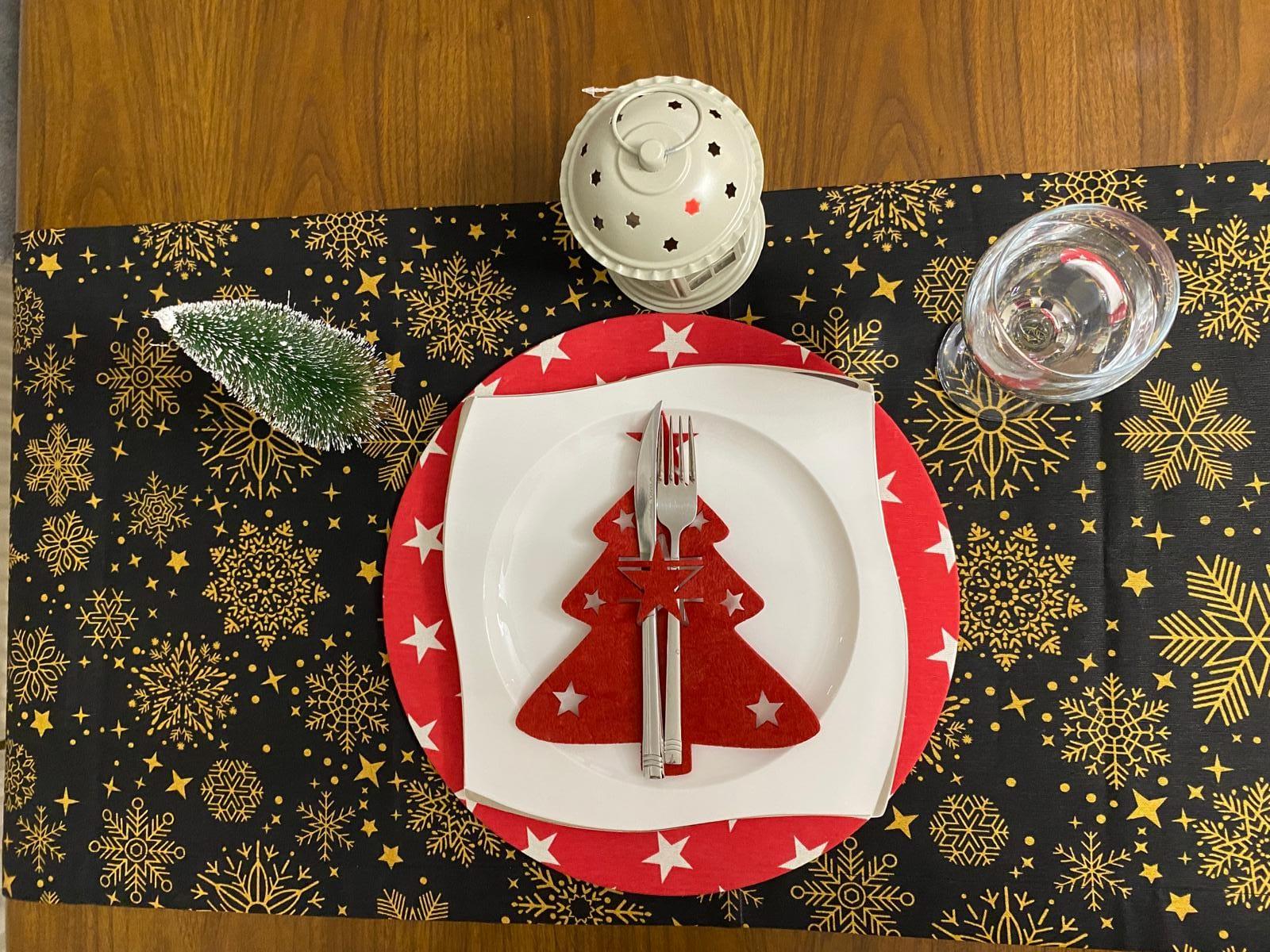 Xmas Cudlery Holder,xmas Cutlery Holder,christmas Tree Cutlery Pocket ...