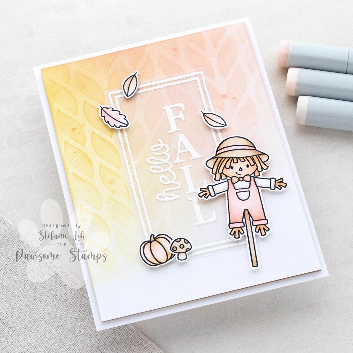 Handmade Card - Hello Fall - Etsy