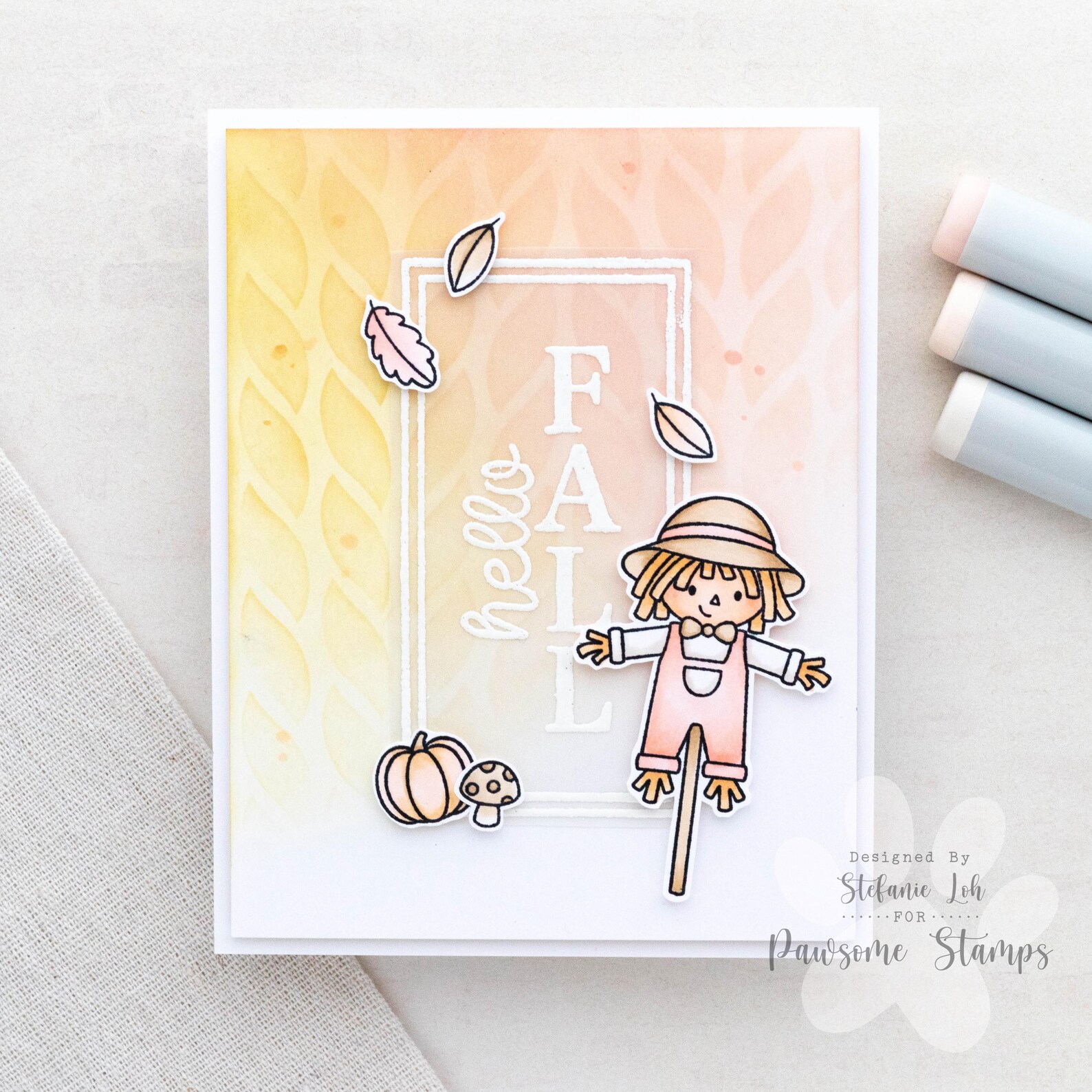 Handmade Card - Hello Fall - Etsy