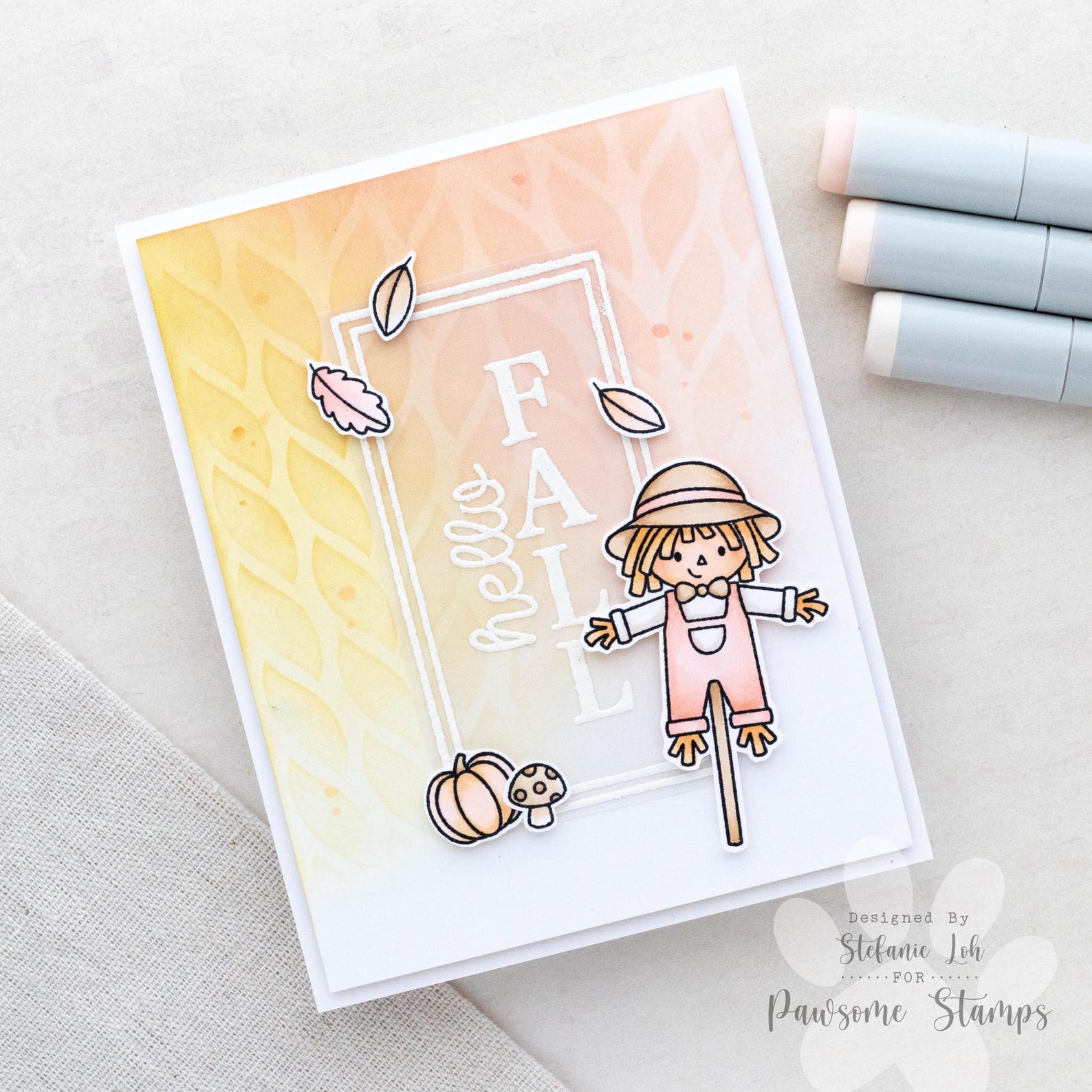 Handmade Card - Hello Fall - Etsy