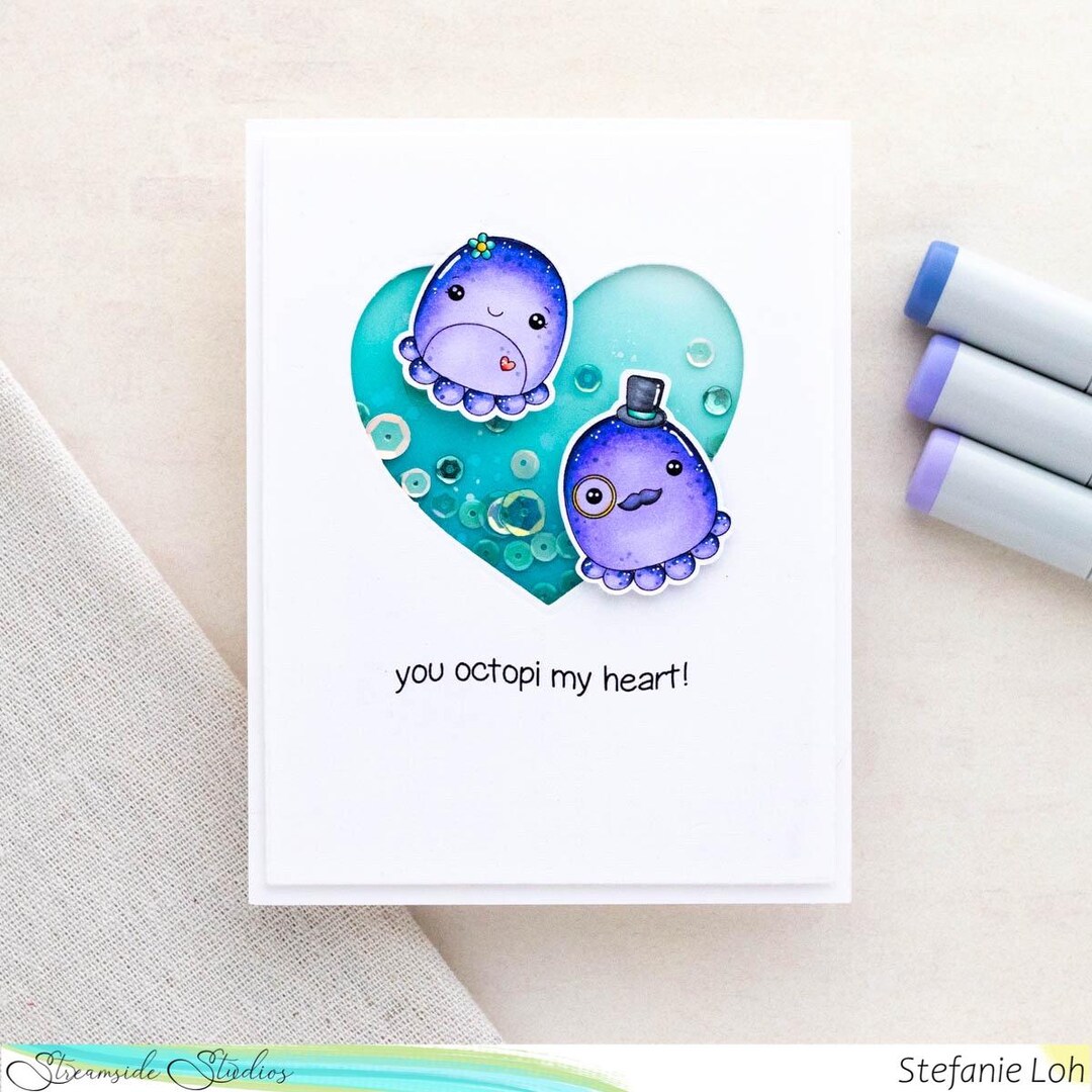 Handmade Card - Octopi Shaker - Etsy